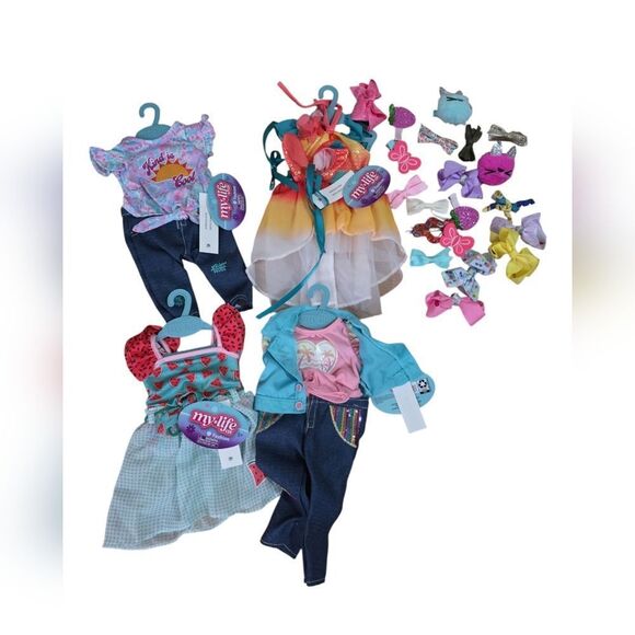 My Life | Toys | New 4my Life Doll Outfits And 9 Hair Barretts | Poshmark